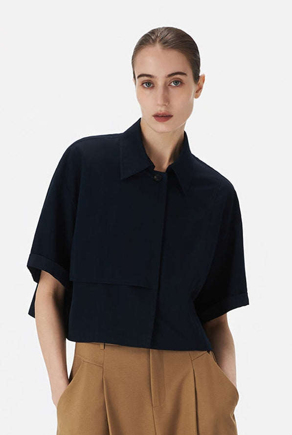 Cropped Trench Top – MONOLOQ